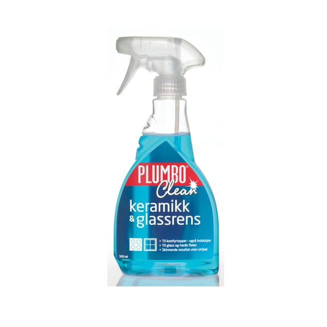 Spray keramikk & glassrens 500ml Plumbo Clean blå keramisk - Skruen.no